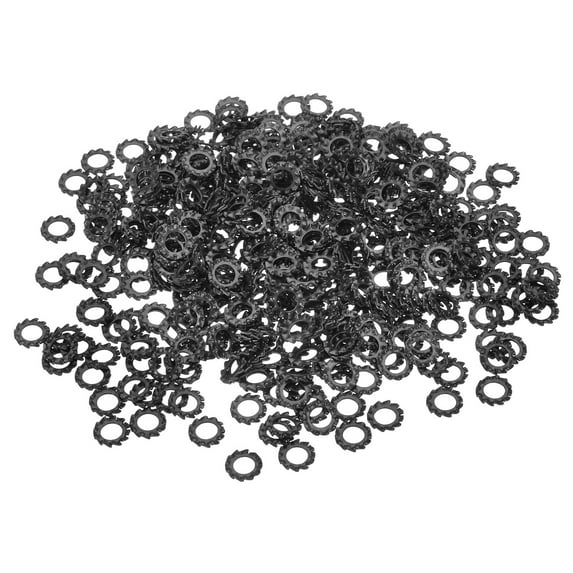 500Pack External Tooth Lock Washer M4 Carbon Steel Serrated Locking ...