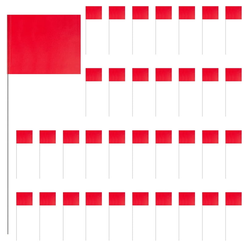 500Pack Marking Flags, Red Yard Flags 15x4x5Inch, Marker Flags, Lawn ...