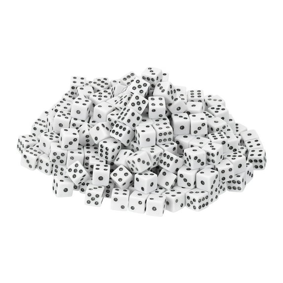 500Pack Mini Dice, 8mm/0.31" Acrylic Tiny Six Side Game Dot Square Dice ...