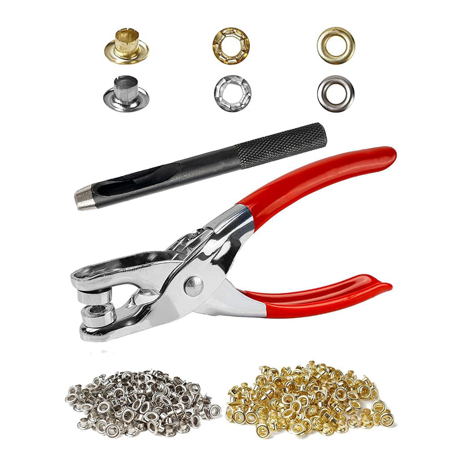 500Pc 1/4 Inch Grommet Tool Kit, Leather Hole Punch Pliers, Grommets ...