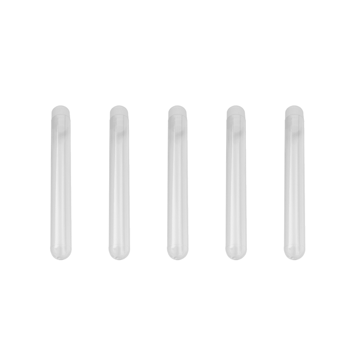 500Pcs 12X100mm Transparent Laboratory Clear Plastic Test Tubes Vials ...