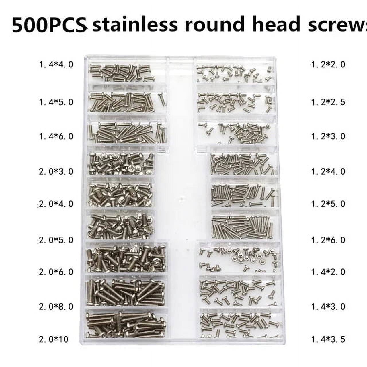 500Pcs 18 Types Mini Screw Nuts DIY Kit Laptop Computer Assemble Repair ...