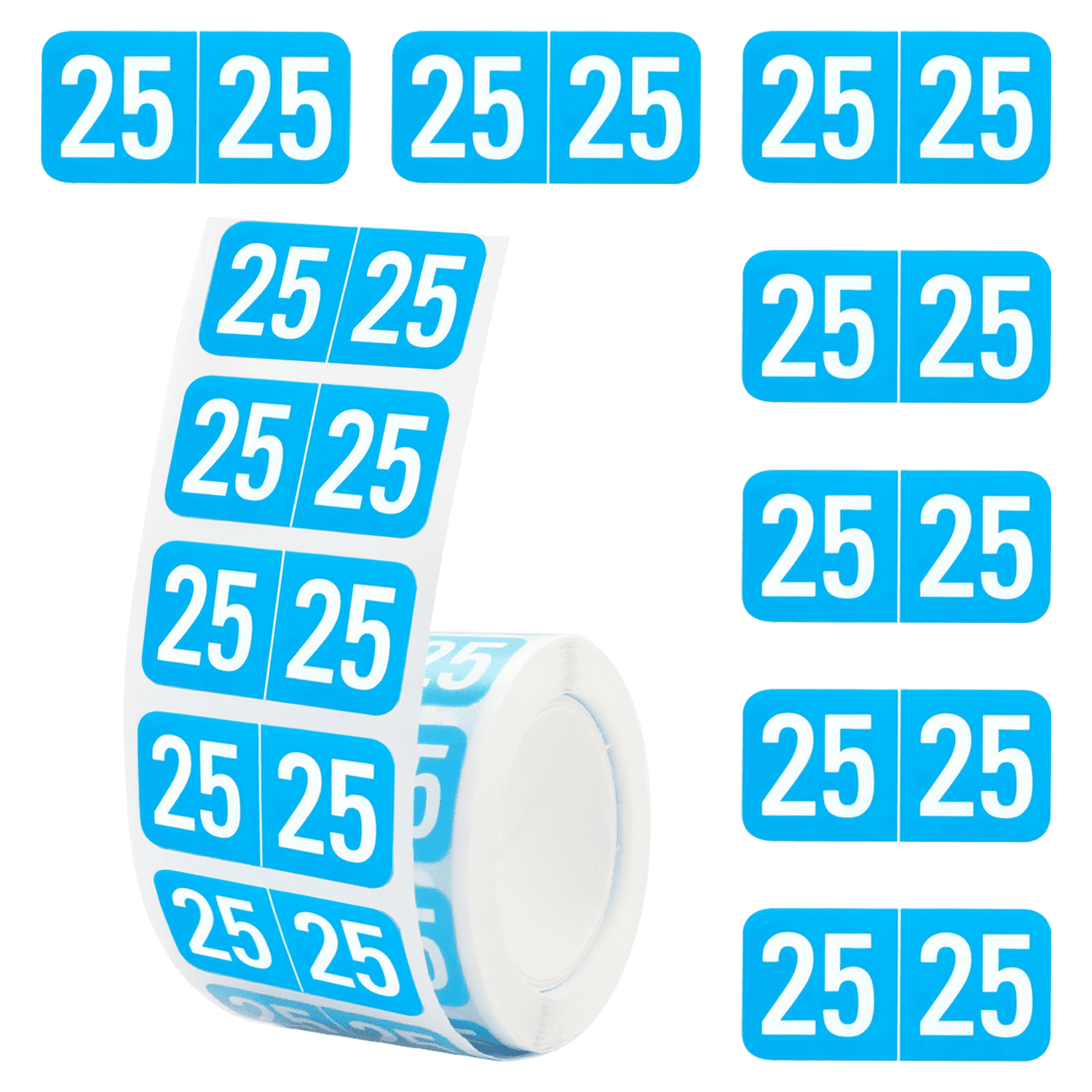 500Pcs 2025 Year Stickers, Self Adhesive File Folder Year Labels, Color ...