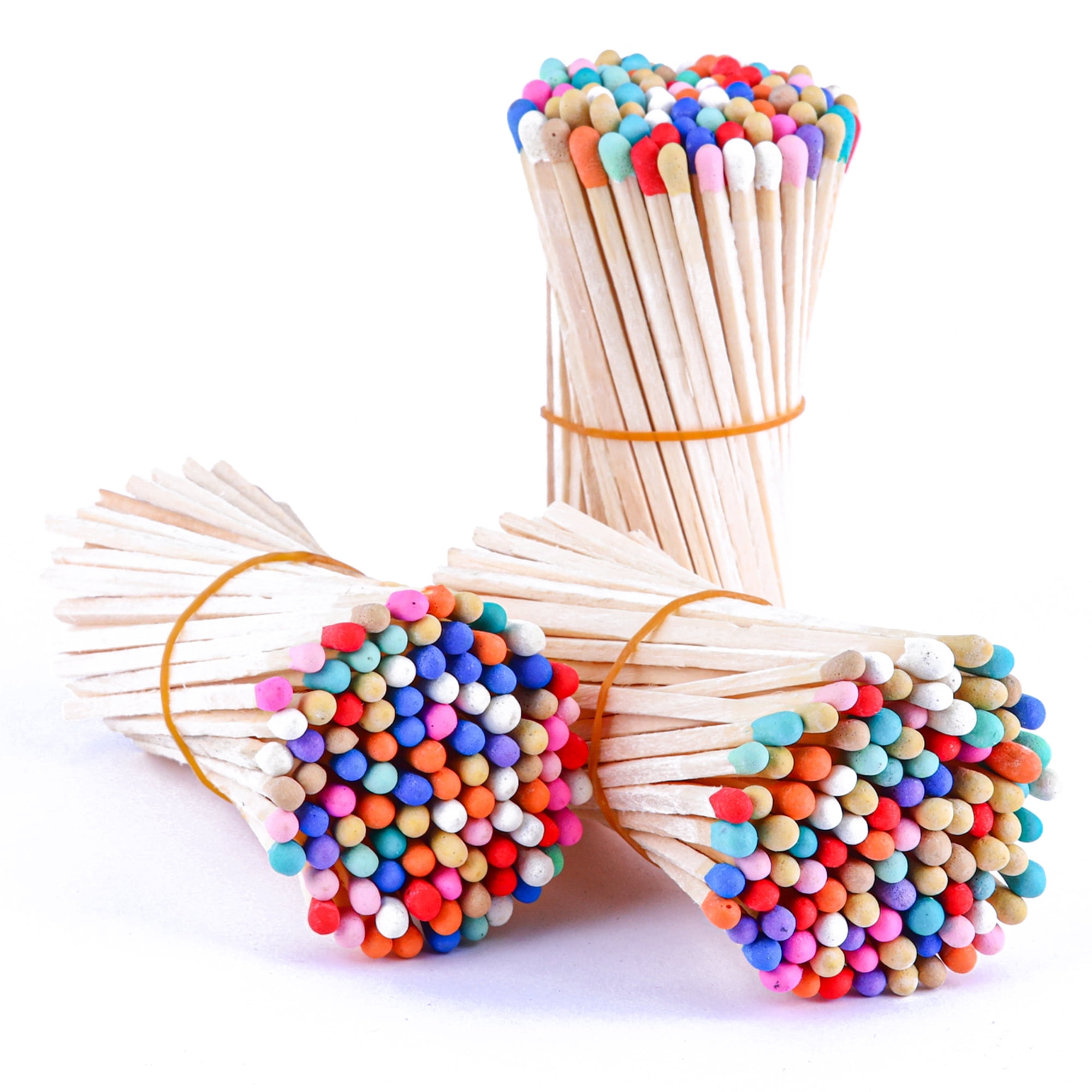 500Pcs 3'' Decorative Rainbow Matches,Long Wooden Safety Matches for ...