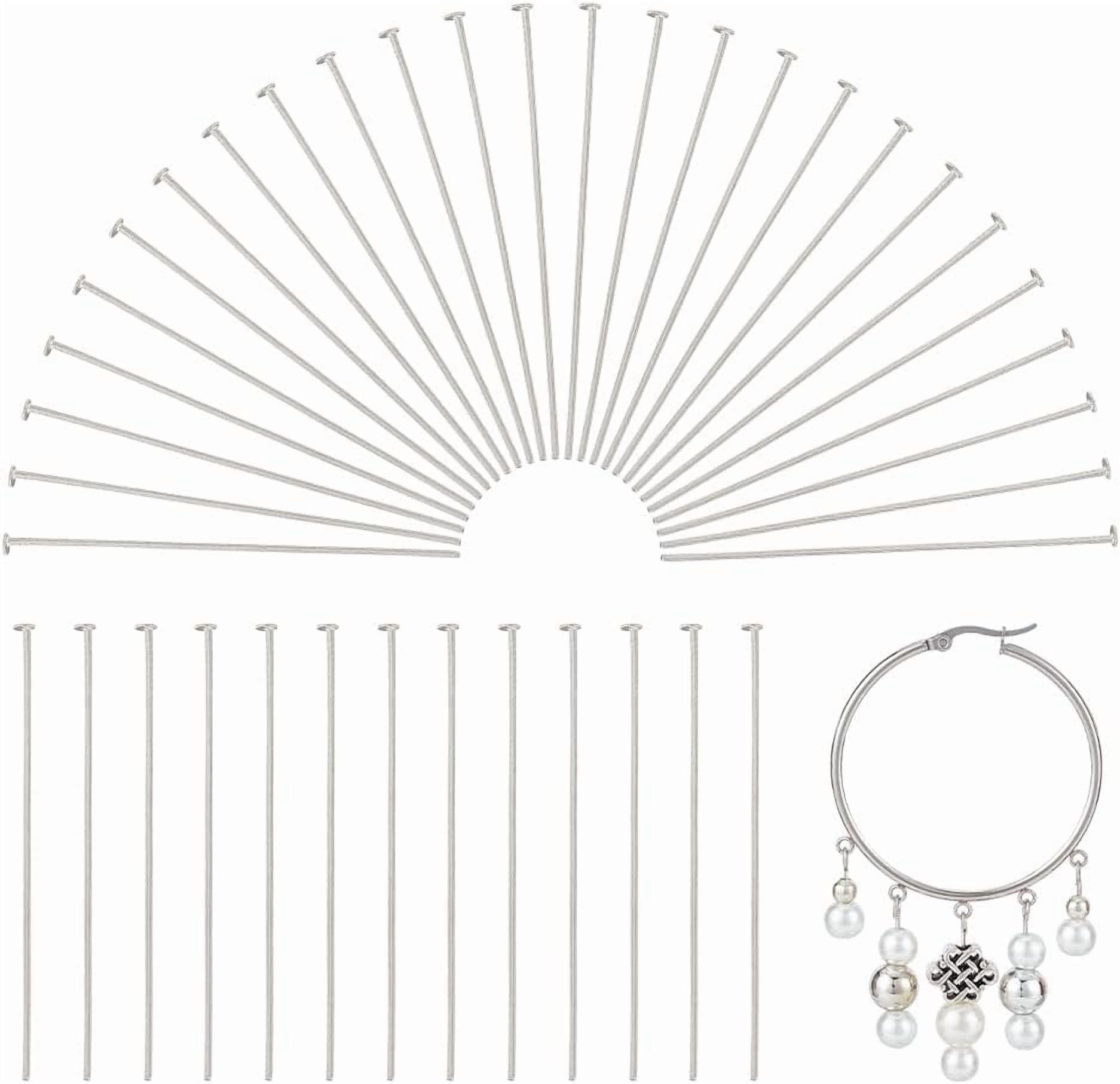 500Pcs 304 Stainless Steel Flat Head Pins Stainless Steel Color 40x0 ...