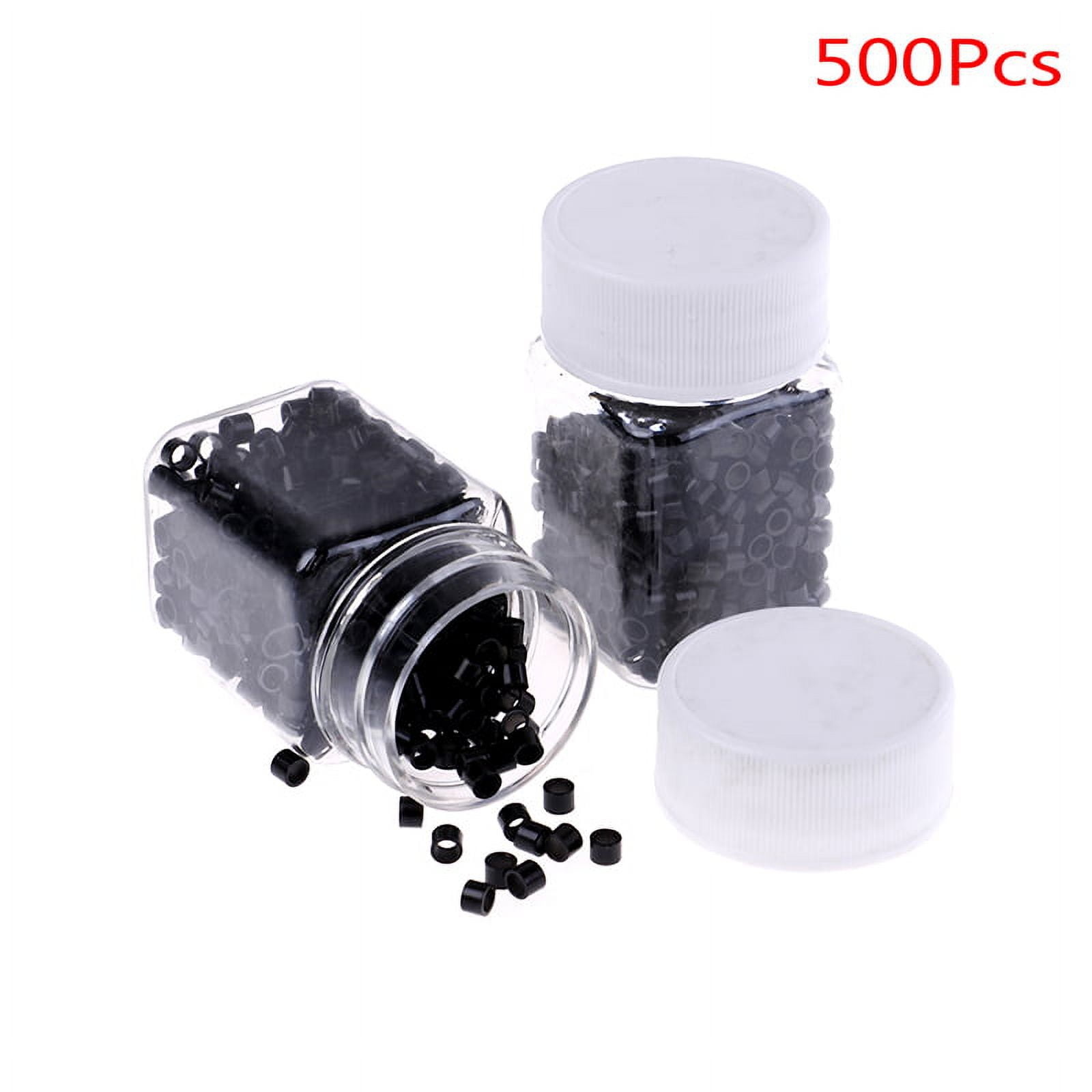 500Pcs 4mm silicone lined micro rings links beads for human hair ...