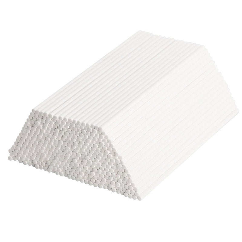 500Pcs 6 Inch White Paper Lollipop Sticks for Cake Pops, Chocolates ...