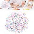 500Pcs 7 Colors Acrylic Letter Beads A-Z Round Alphabet Beads for DIY ...