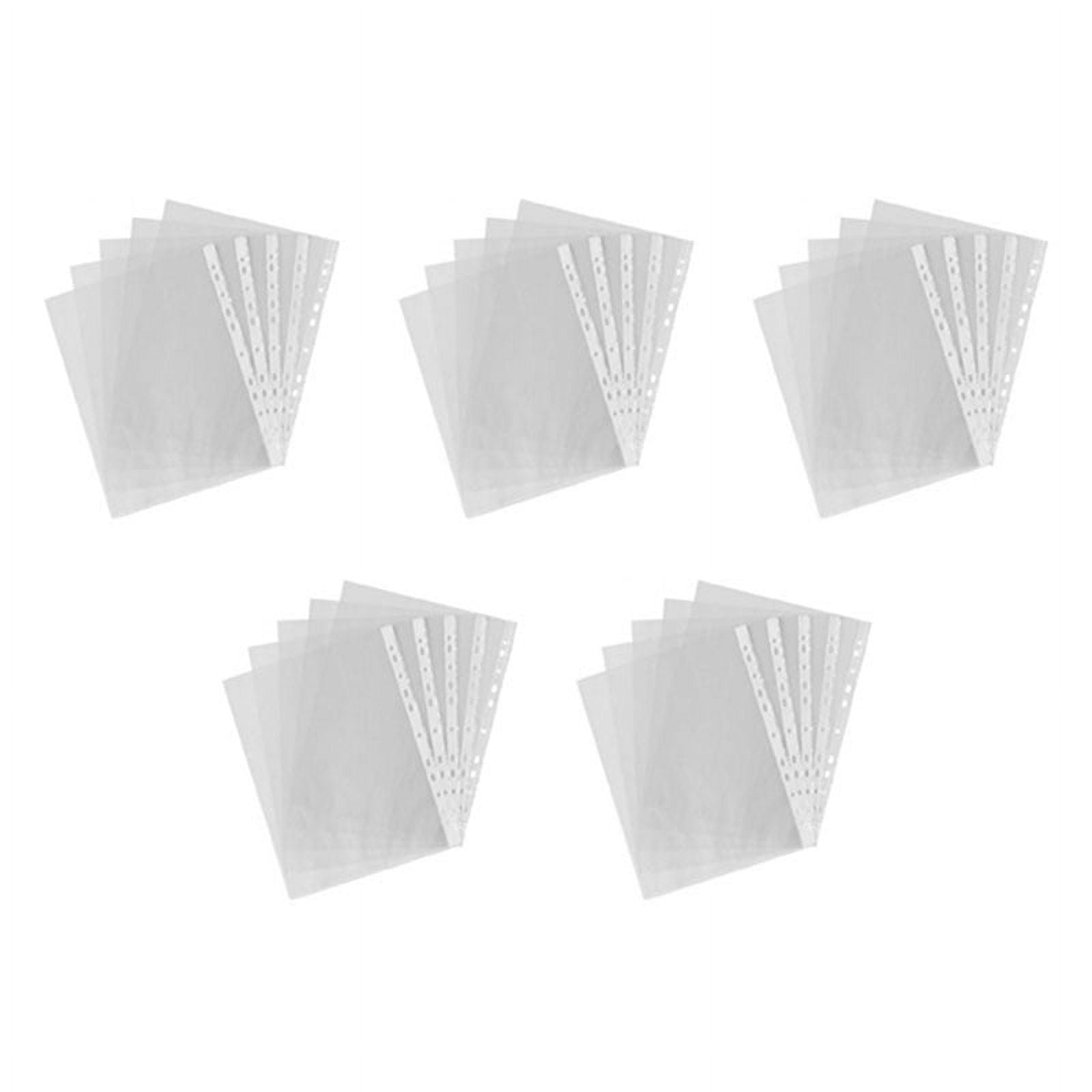 500Pcs A4 PP Punched Punch Pockets Folders Filing Wallets Sleeves Bag ...