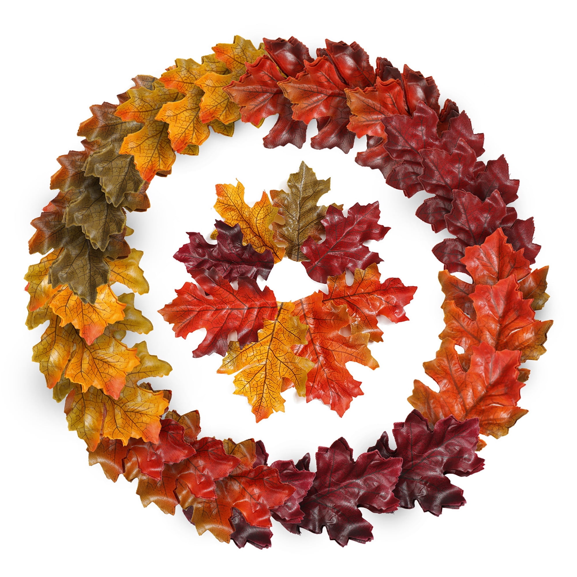 500Pcs Artificial Oak Leaves Autumn Wreath Decorations Home Decor (5 ...