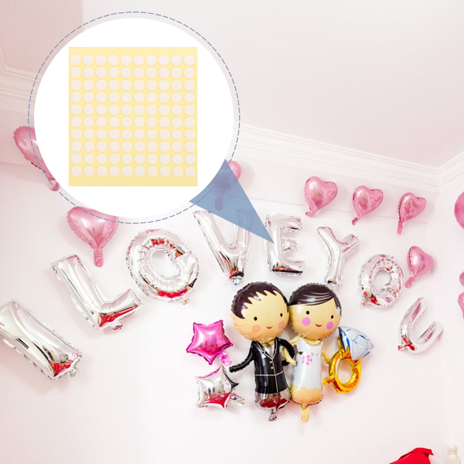 OUNONA Removable Adhesive Dots for Decor Made of Acrylic Multi Color No ...