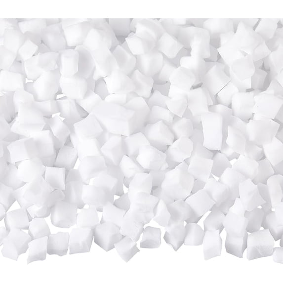 500Pcs Box Filler Foam Small Square Foam Blocks White 0.43 Inch Jelly ...