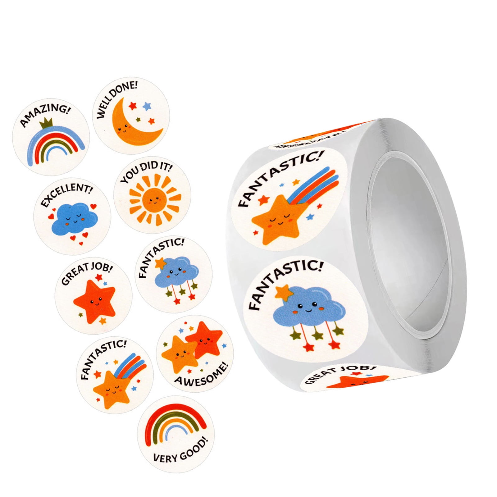 500Pcs Cartoon Motivational Sticker Reusable Waterproof PVC Sticker For ...