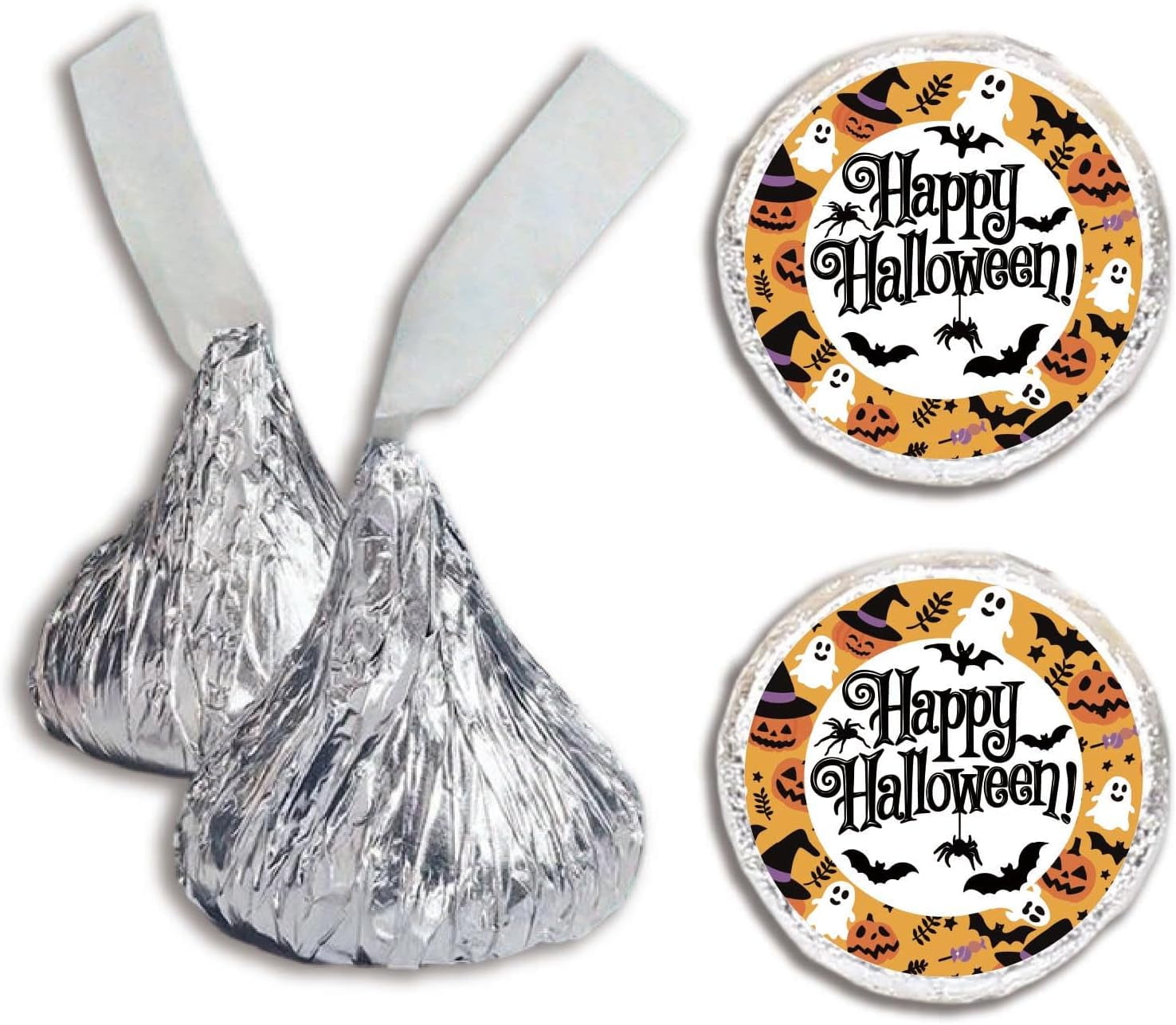 500Pcs Chocolate Drops Labels Stickers Happy Kisses Stickers Candy ...