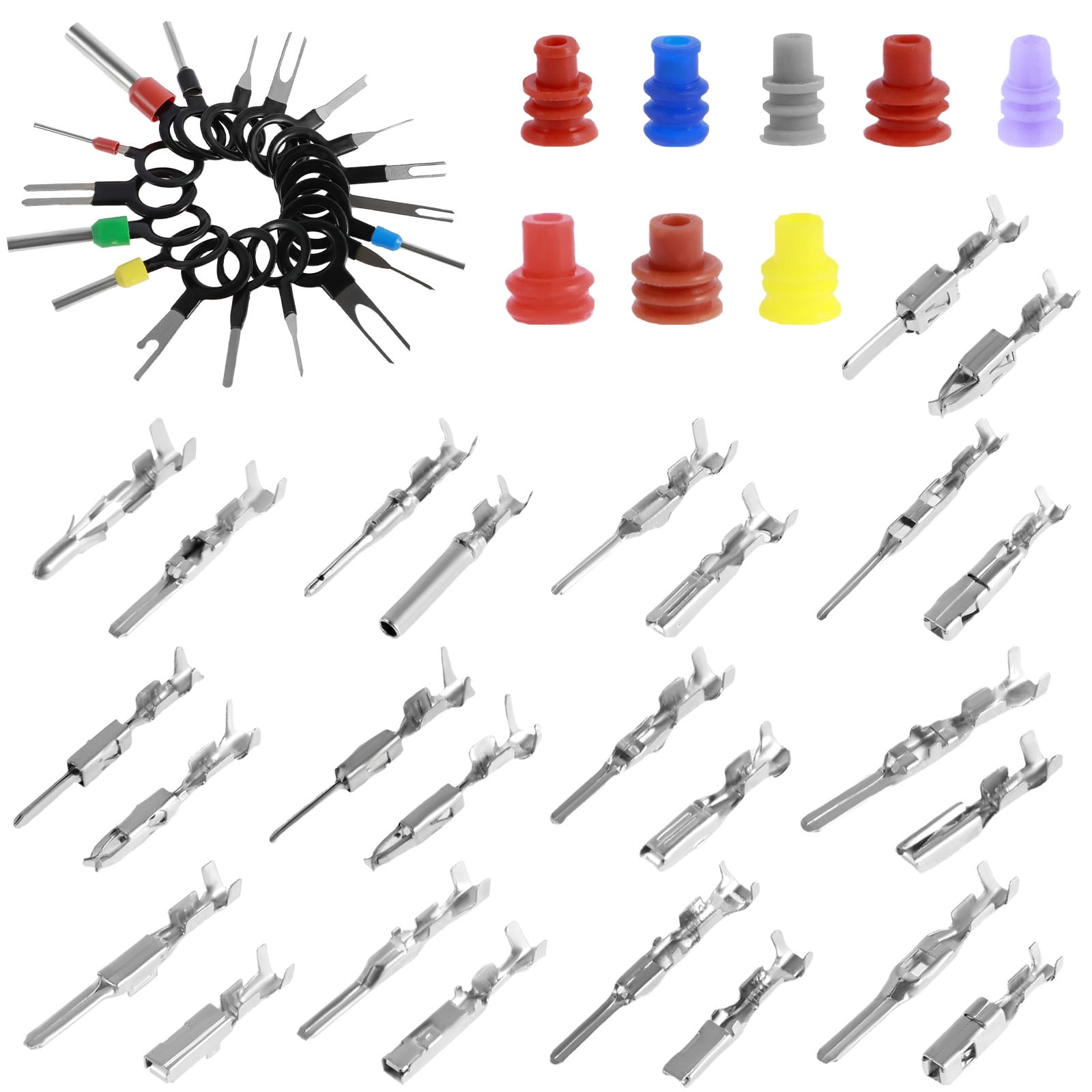 500Pcs Connector Pin Kit Tinned Copper Automotive Terminal Pin Car Electrical Wire Terminal Pin ...