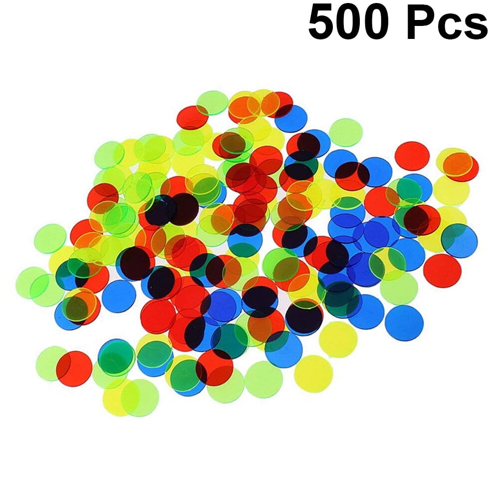 WHAMVOX Colorful Bingo Chips for Game Use 500 Pieces ABS Plastic ...