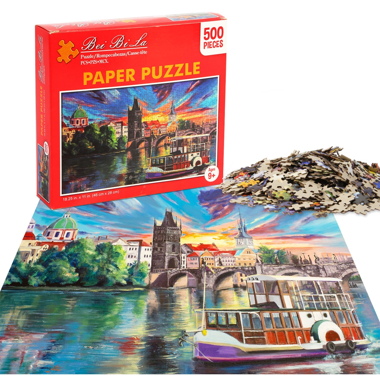 500Pcs Cruise Town Puzzles Home Wall Decoration Painting For Adults ...