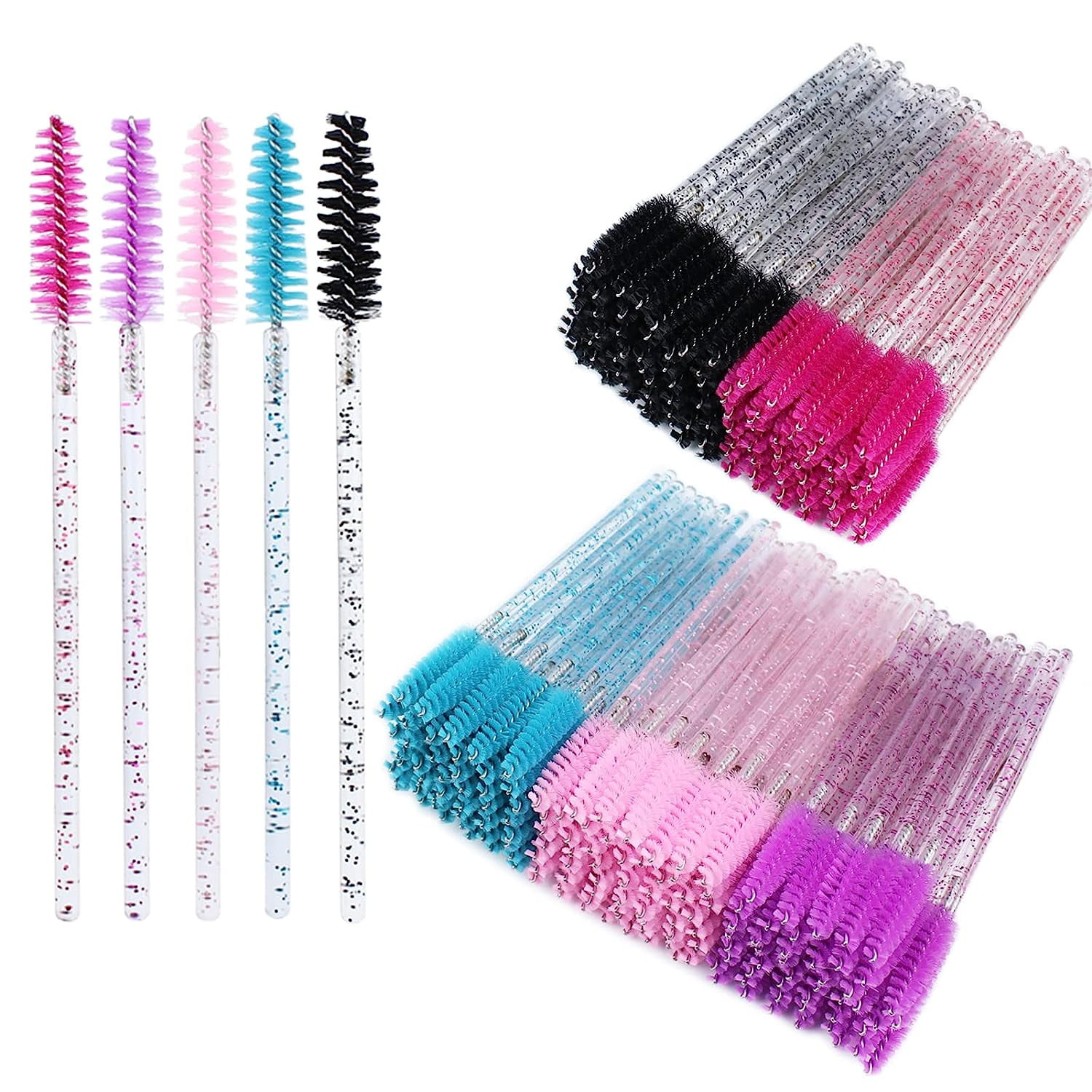 500Pcs Disposable Mascara Wands Eyelash Brush Spoolies for Eyebrow Eye ...