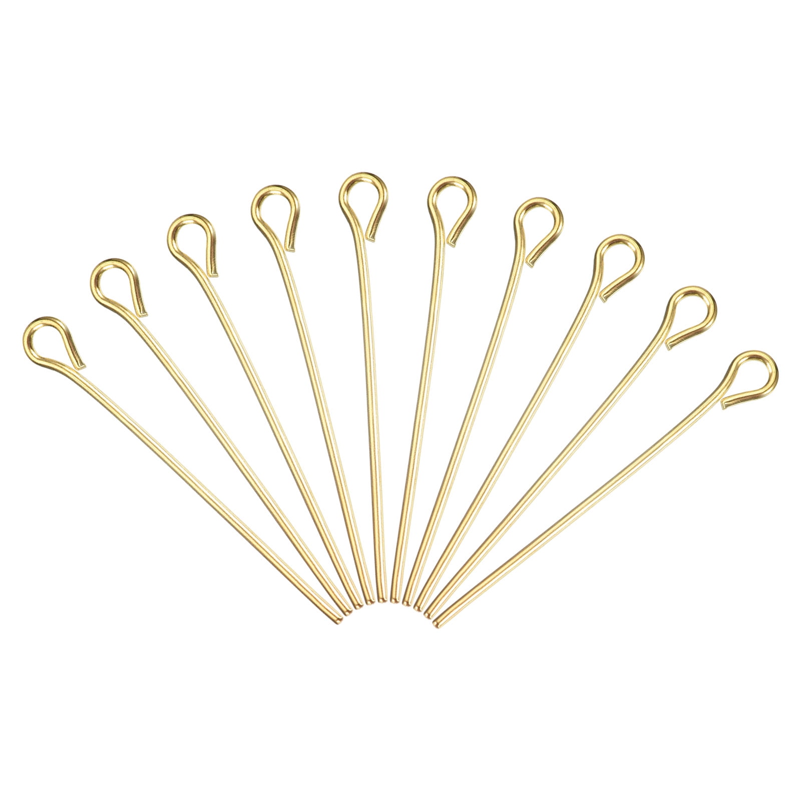 500Pcs Eye Pins Jewelry Findings 22 Gauge 28mm Iron Eye Pins for ...
