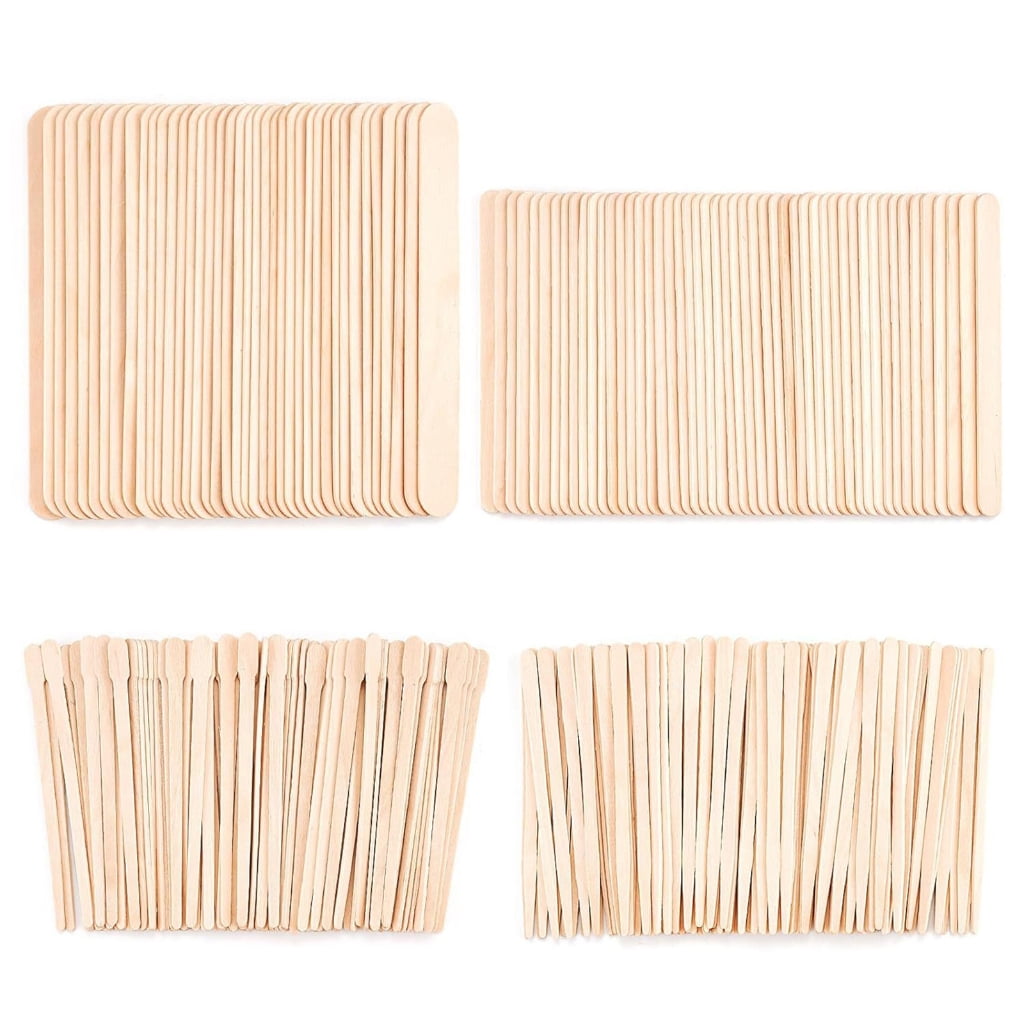 500Pcs Eyebrow Waxing Sticks Assorted Size Waxing Applicator Stick Wood ...