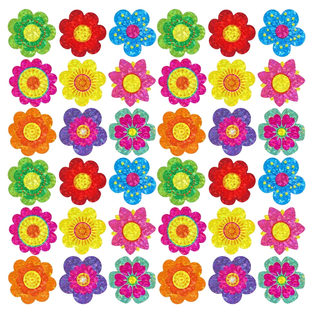 500Pcs Flower Sticker Glittering Seal Sticker Adhesive Wrapping Label ...