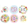 500Pcs Flower Sticker Wrapping Labels 25mm Happy Mother's Seal Sticker ...