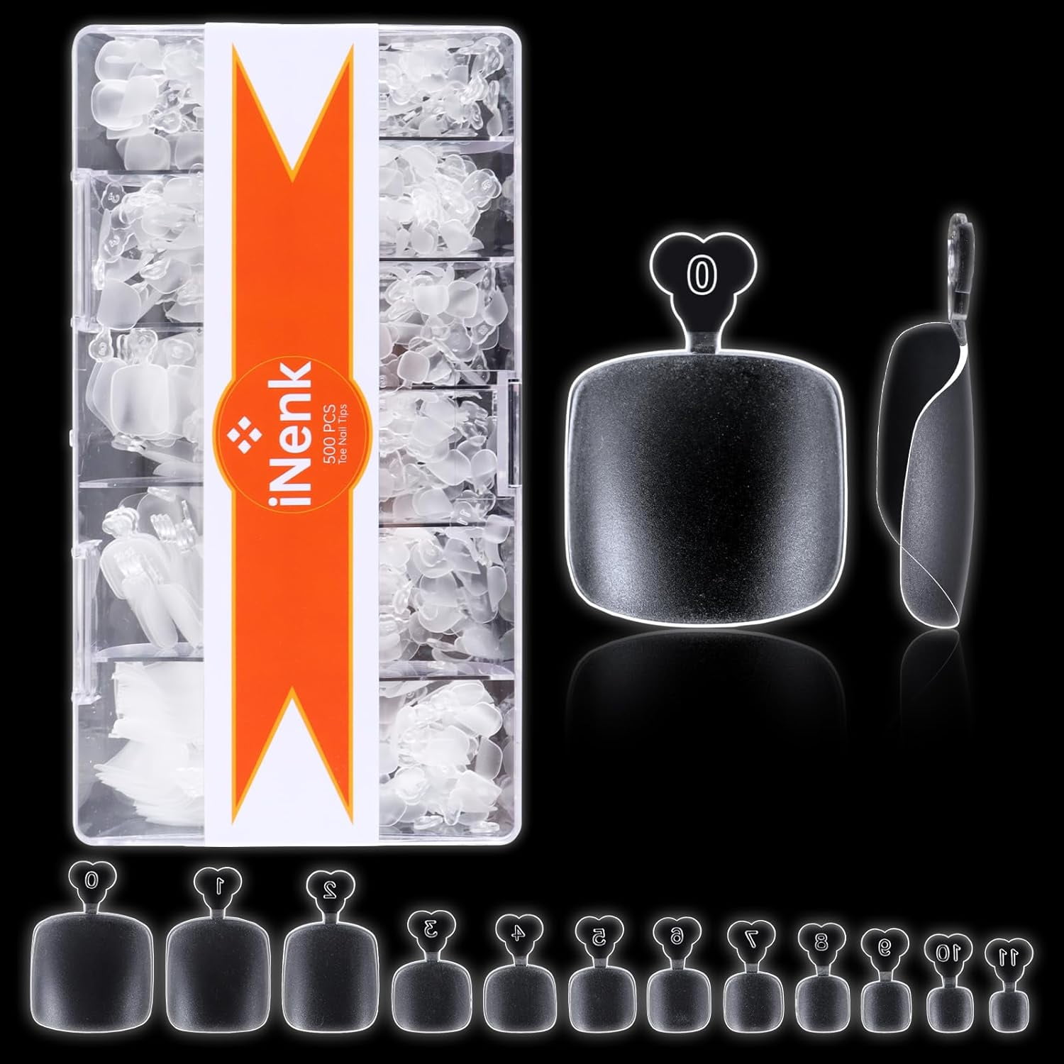 500Pcs Gel x Toe Nail Tips, Matte Short Pre-shaped Full Cover False ...