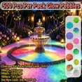 500Pcs Glow in The Dark Pebbles, Plastic Luminous Decorative Stones ...