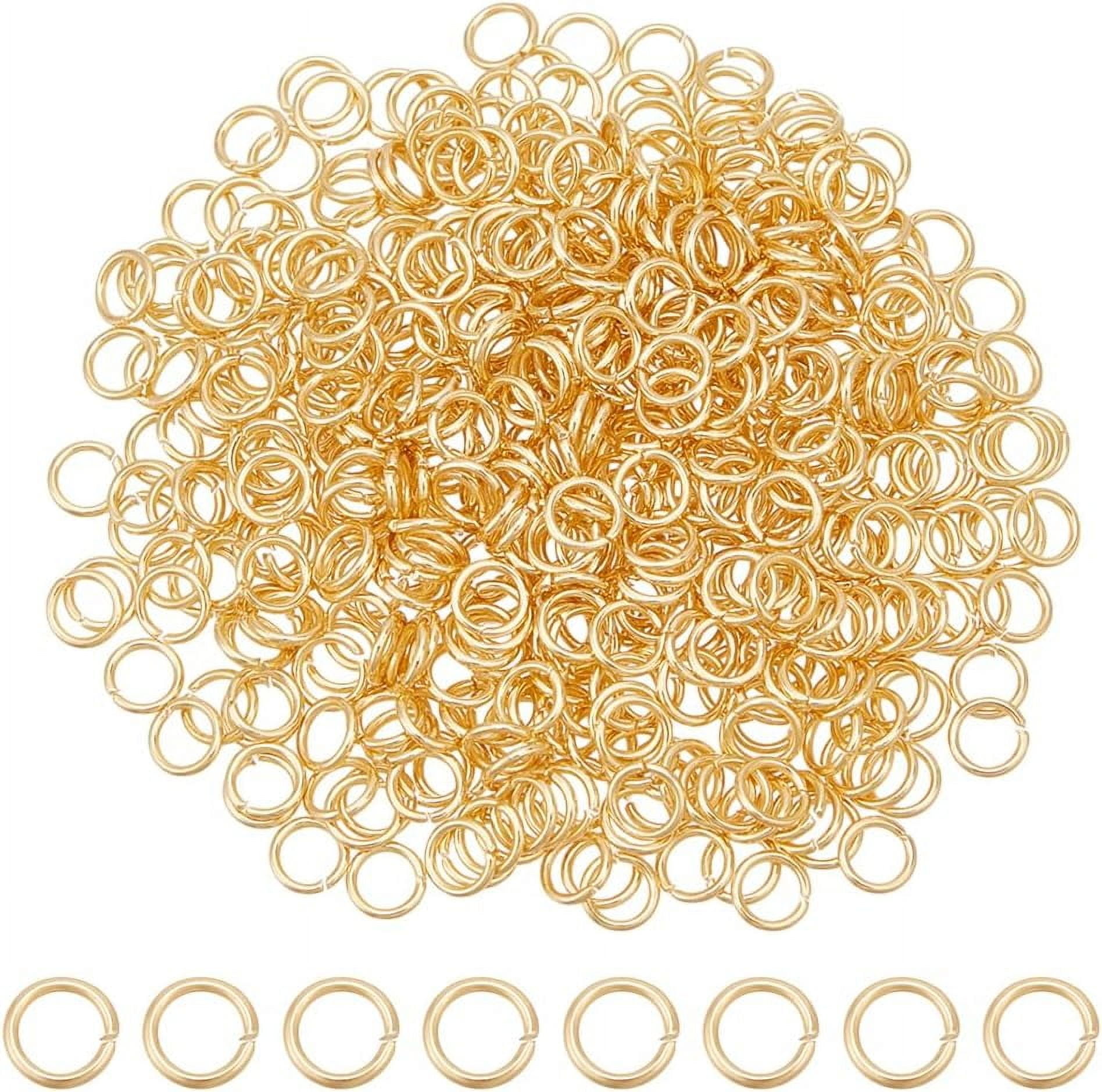 500Pcs Gold Jump Rings 4mm Stainless Steel Open Jump Ring 18K Gold ...