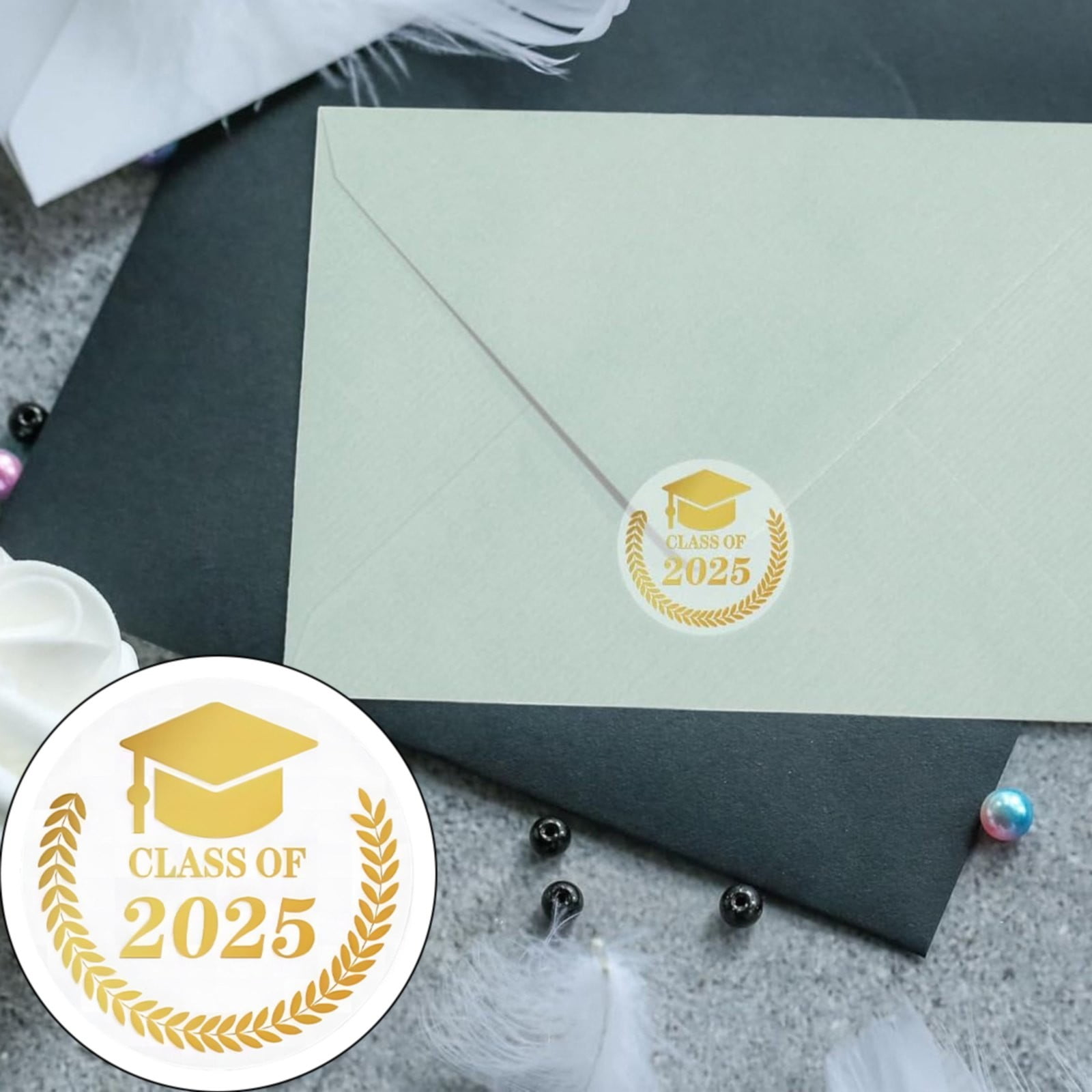 500Pcs Graduation Stickers Class Of 2025 Graduation Envelope Seals ...