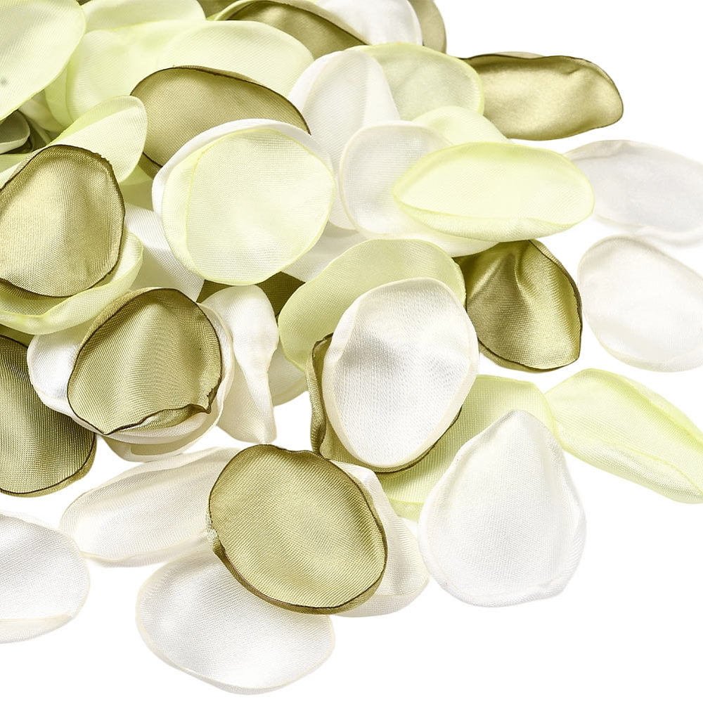 500Pcs Green Petals Flower Petals Green Colorful Polyester Artificial ...