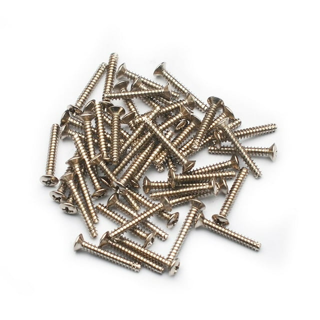 500Pcs Guitar Single Coil Pickups Height Adjusting Screws 3x21MM Flat ...