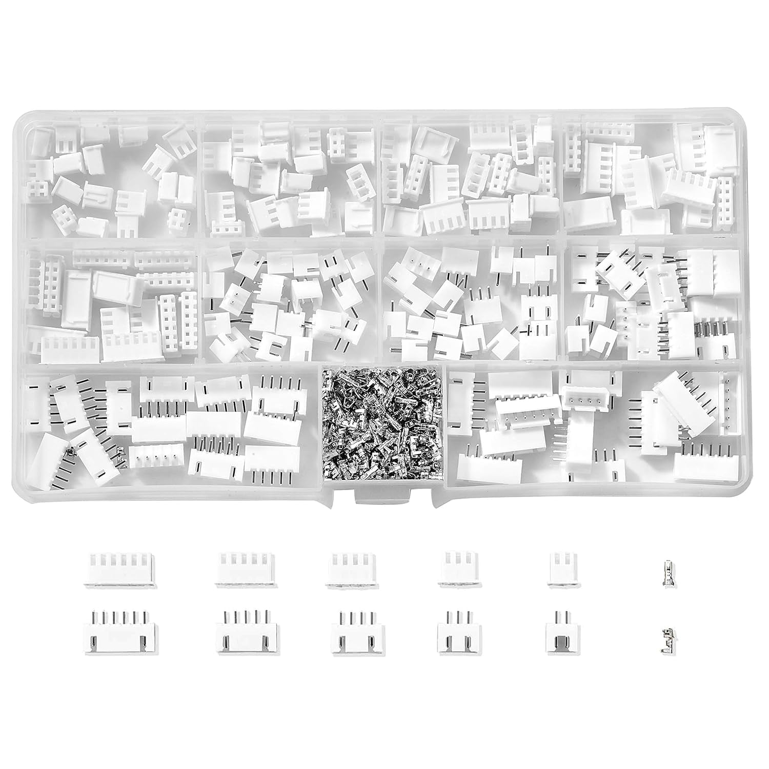 500Pcs Jst Connector 2/3/4/5/6 Pin 2.54Mm Male And Female Jst-Xh Jst ...