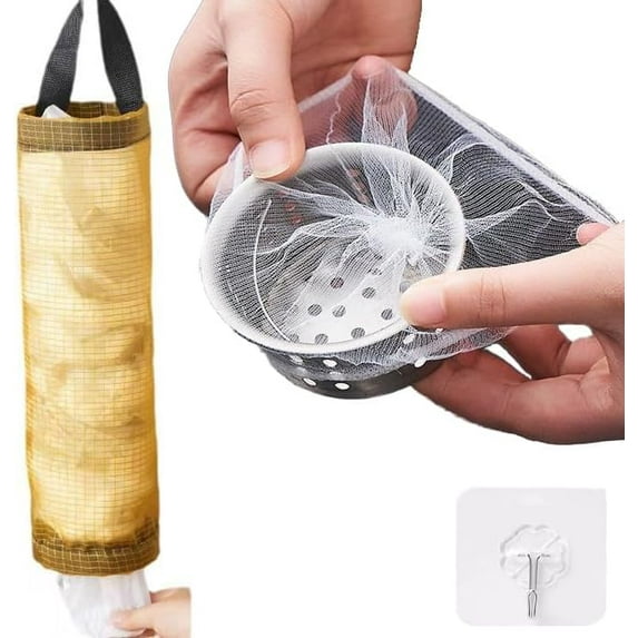 500Pcs Kitchen Sink Strainer Mesh Bag and Dispense Bagr Set Disposable ...