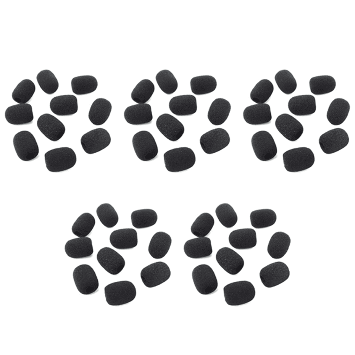 500Pcs Microphone Headset Grill Windshield Sponge Foam Black Mic Cover ...