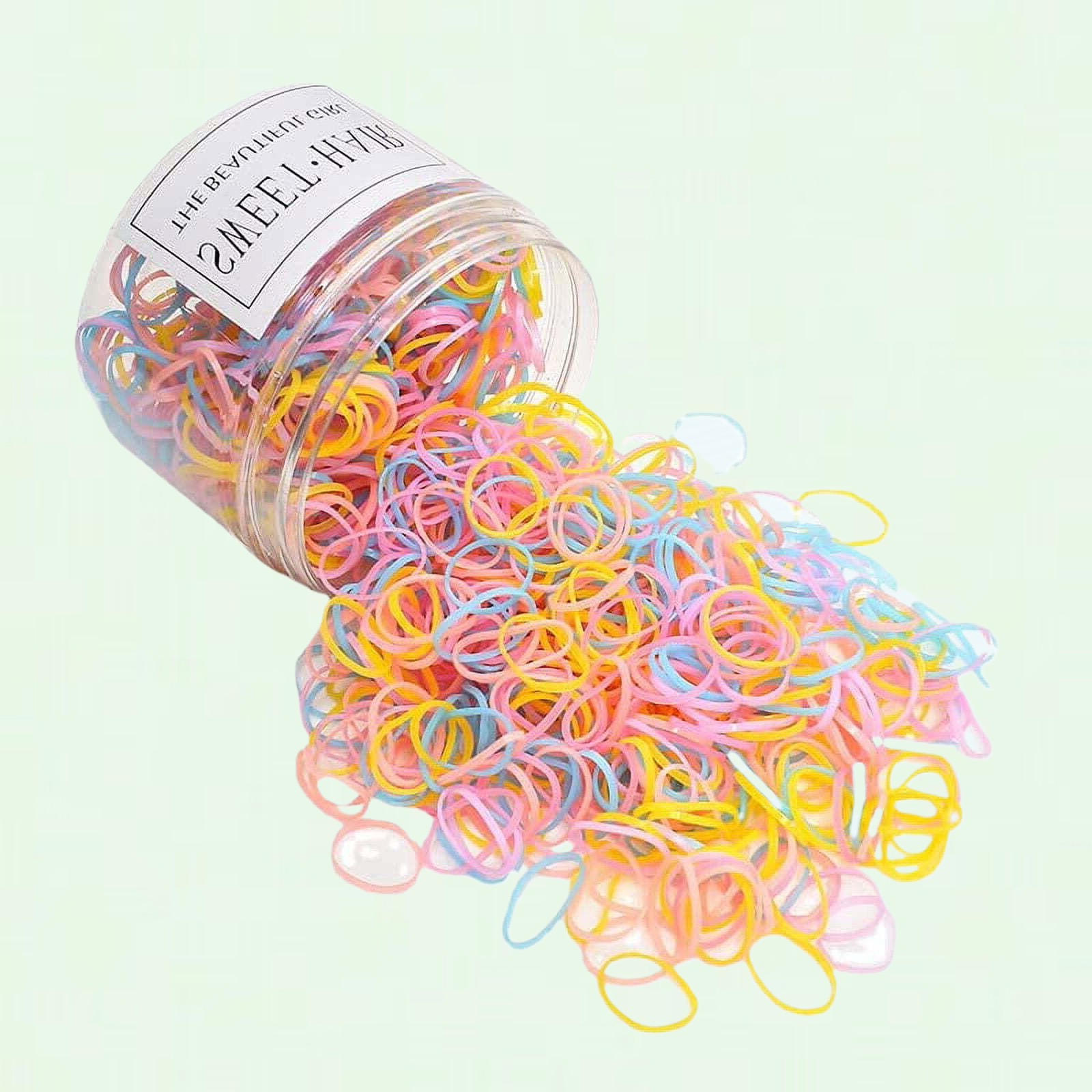 500Pcs Mini Hair Elastics Hair Rubber Bands, Small Tiny Ponytail Bands ...