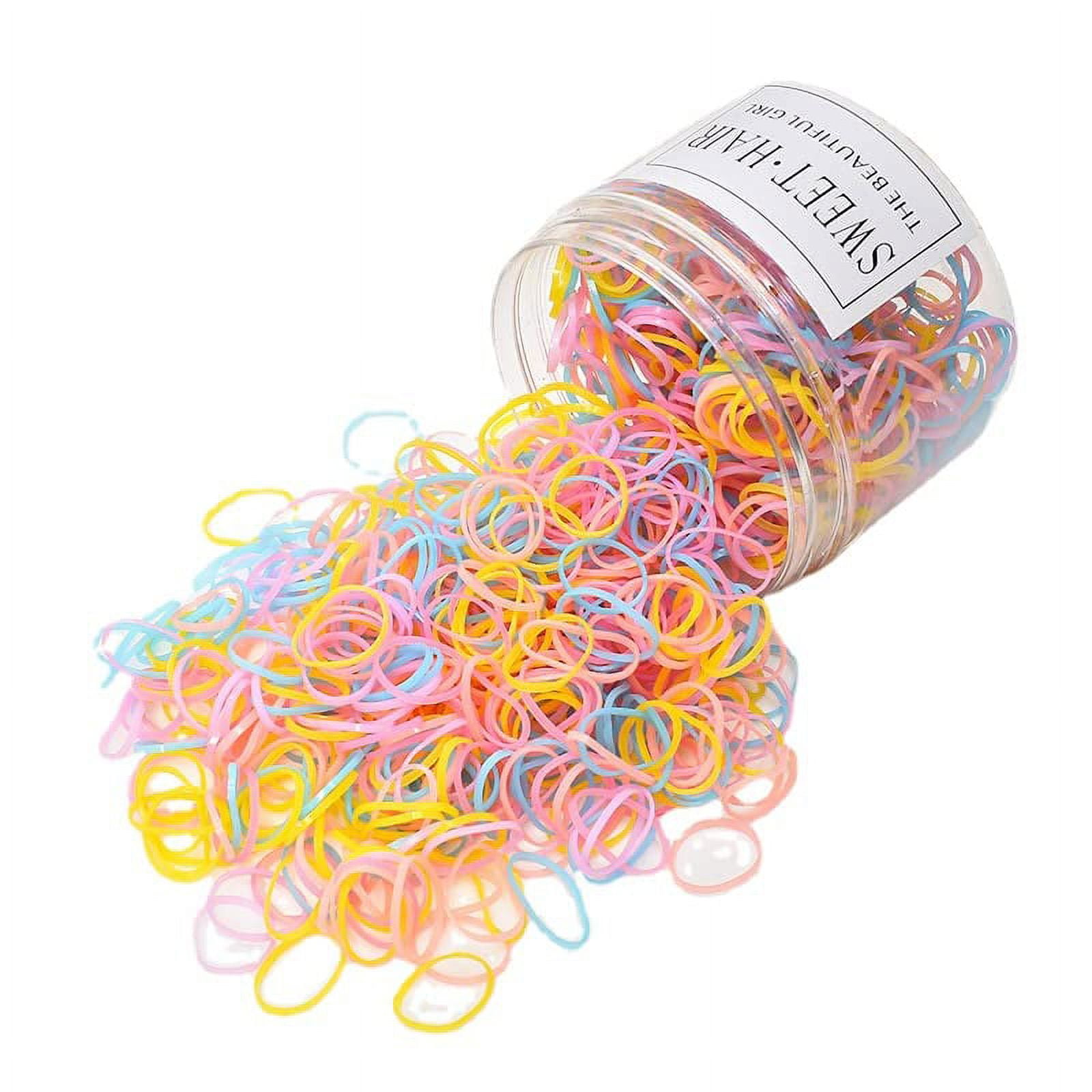 500Pcs Mini Hair Elastics Hair Rubber Bands, Baby Hair Ties No Damage ...