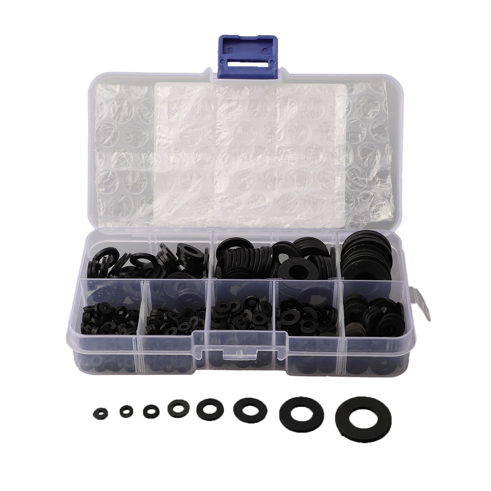 500Pcs Nylon Rubber Flat Ring Washer Seal Hose Gaskets Metric Bolt Srew ...