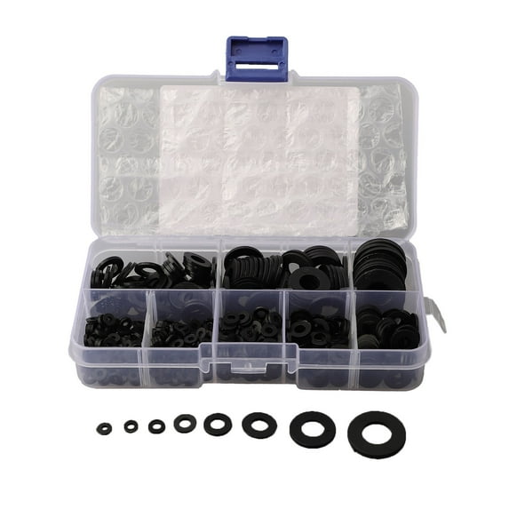 500Pcs Nylon Rubber Flat Ring Washer Seal Hose Gaskets Metric Bolt Srew ...