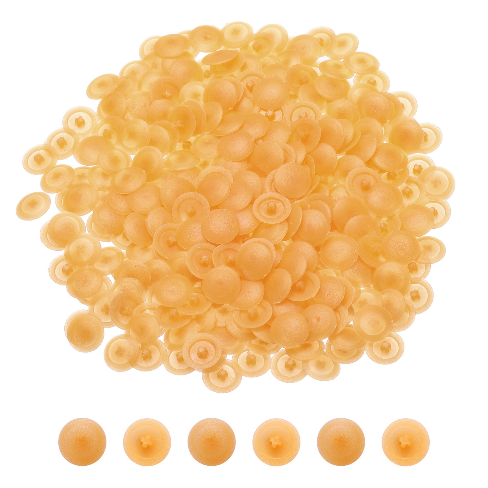 500Pcs Plastic Screw Cap Covers, 12mm Tapping Screw Cover, Yellow ...