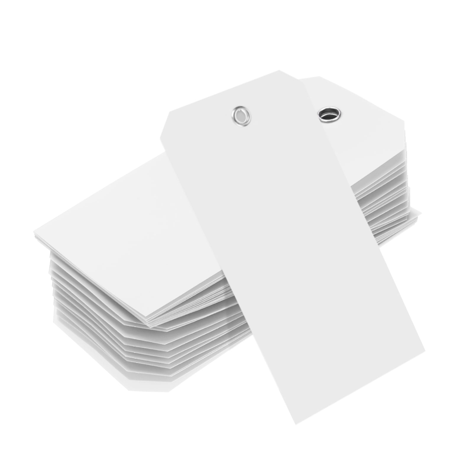 500Pcs Plastic Shipping Tags 3.39x1.96 Inch White Waterproof Labeling ...