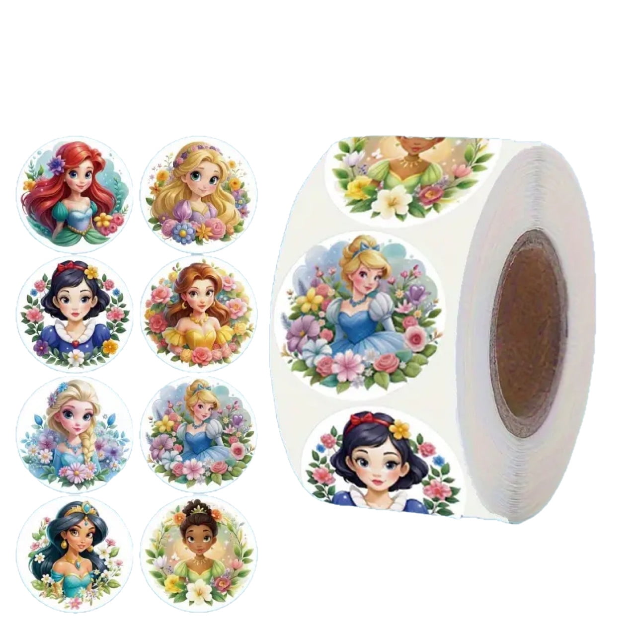 500Pcs Princess Cute Classic Cartoon Stickers, Movie Decals Rolls Self ...