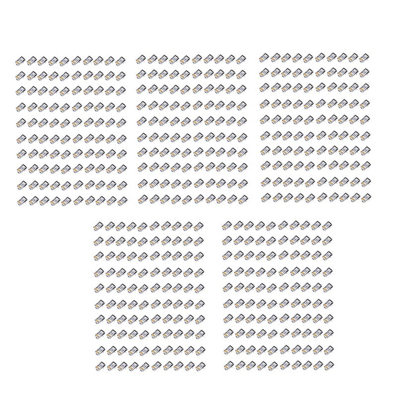 500Pcs RJ45 Connector 6U Gold Plated Pass Through Ethernet Cables ...