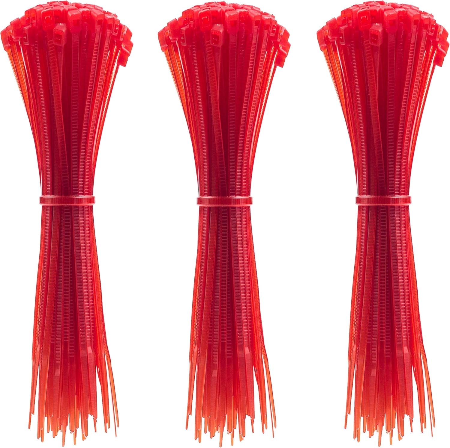 500Pcs Red Cable Zip Ties Heavy Duty 8 Inch, Black Cable Ties with 18 ...