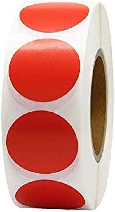 500Pcs/Roll Chroma Label Color Code Dot Labels Stickers 1 inch red ...