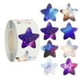500Pcs/Rolll Glittering Star Sticker for Kids Reward Colorful Star ...