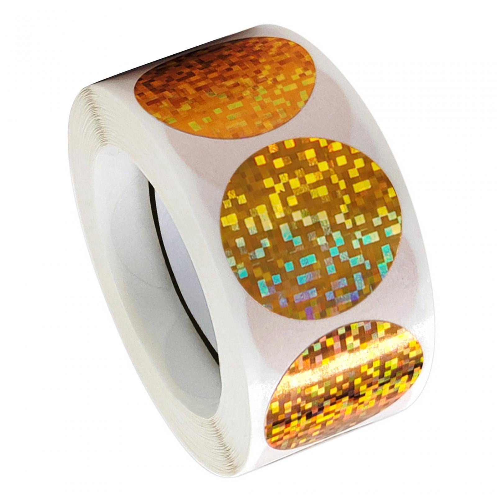 500Pcs/Roll Envelope Stickers Sparkly Decals Round Labels Sealing ...
