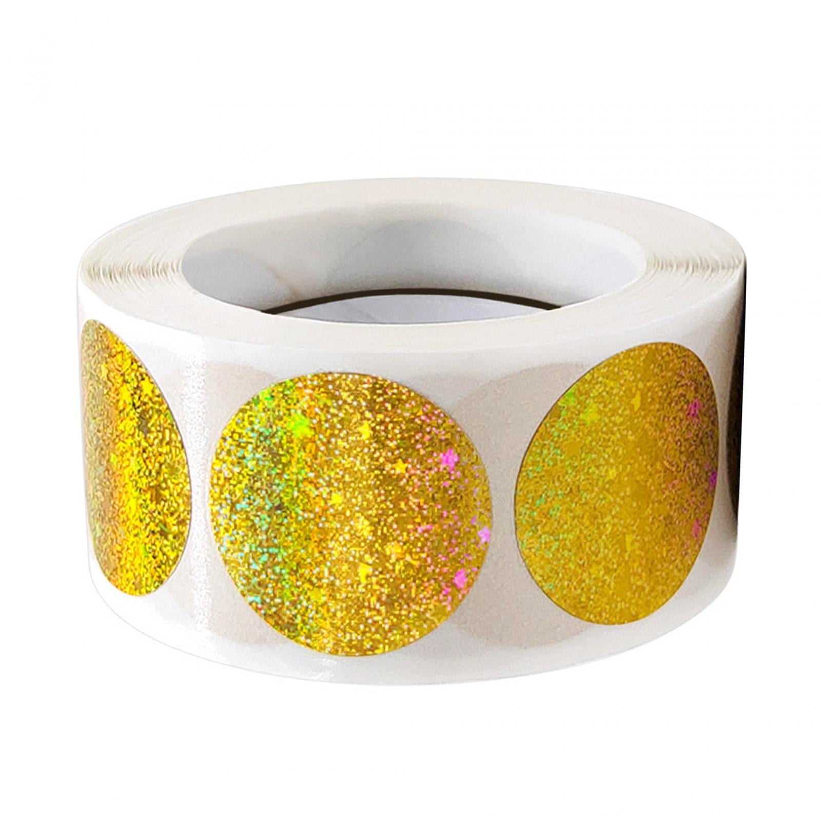 500Pcs/Roll Envelope Stickers Sparkly Decals Round Labels Sealing ...