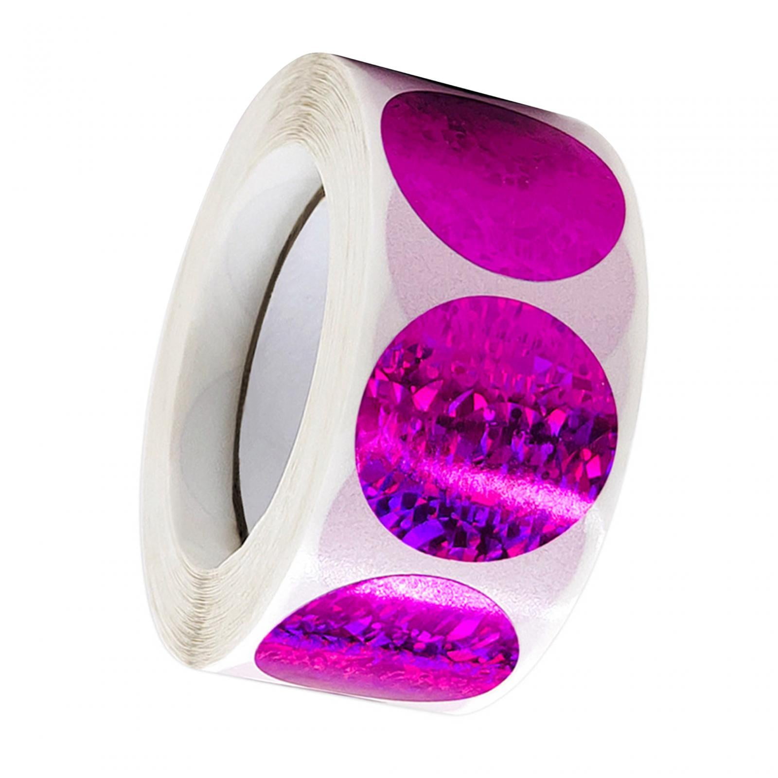 500Pcs/Roll Envelope Stickers Sparkly Decals Round Labels Sealing ...