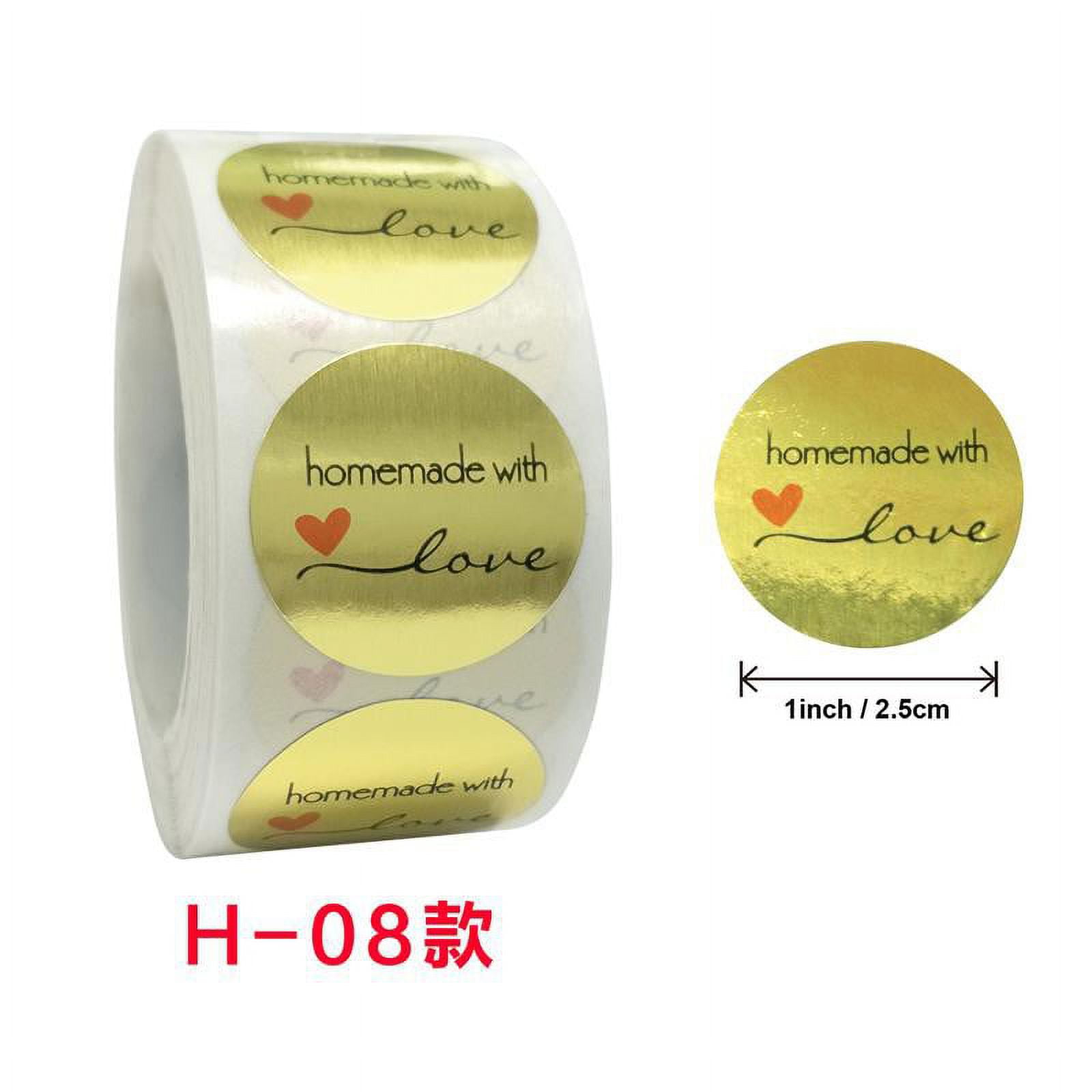 500Pcs/Roll Handmade Love Sticker Label, Scrapbooking Label 1 inch Gift ...
